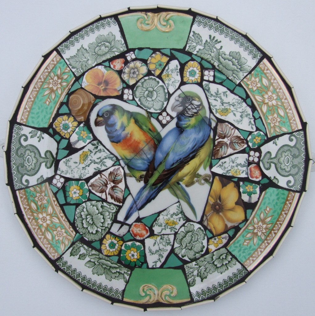 Broken China Tea Cup Mosaic Progress – Aesthetics of Design