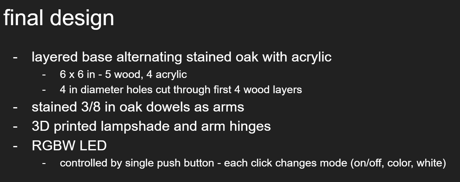 Final Presentation Pt 1 – 2 in 1 Desk Lamp – Aesthetics of Design