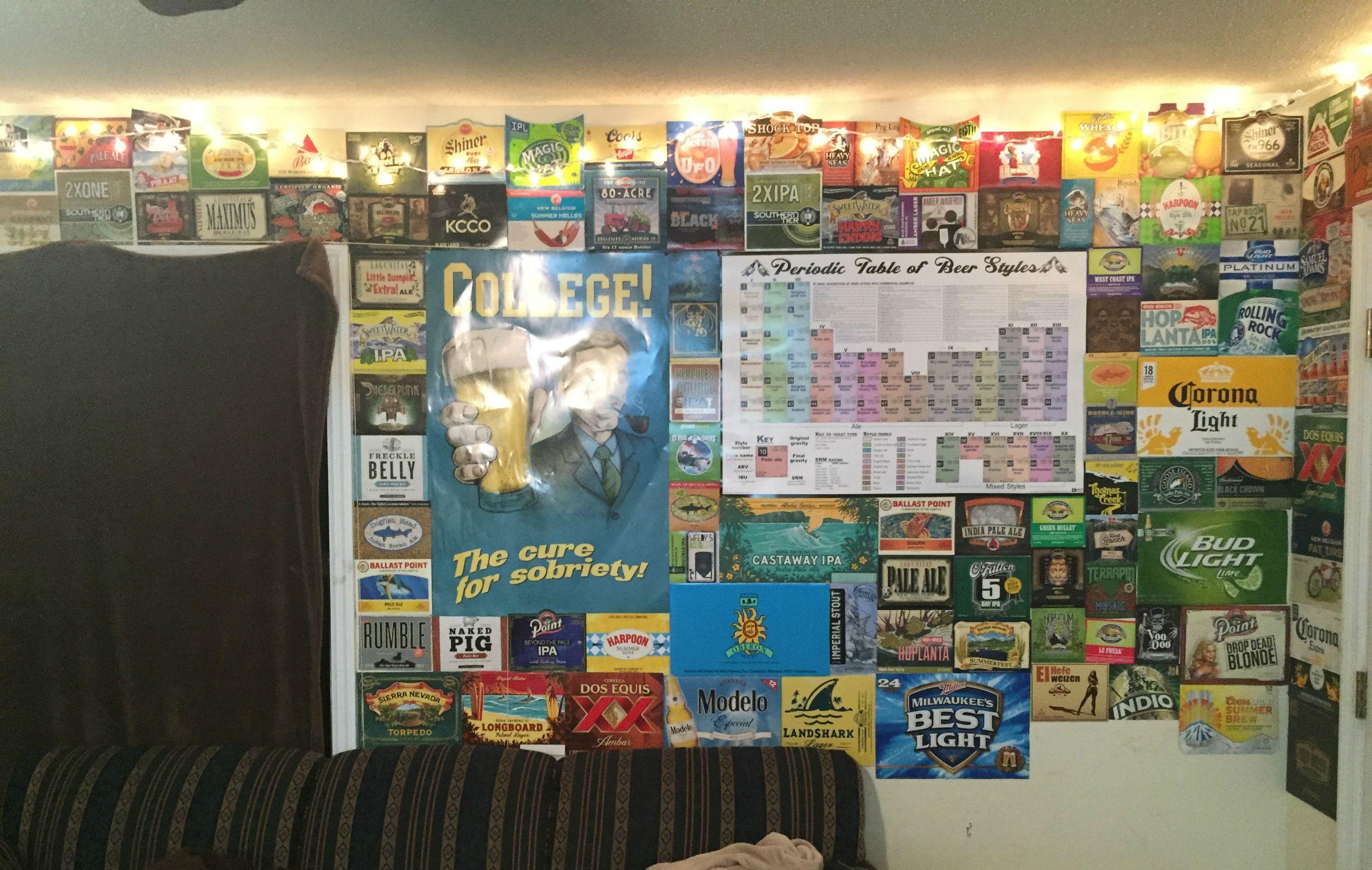 Upcycle Project Aesthetic: College Beer Wall – Aesthetics of Design