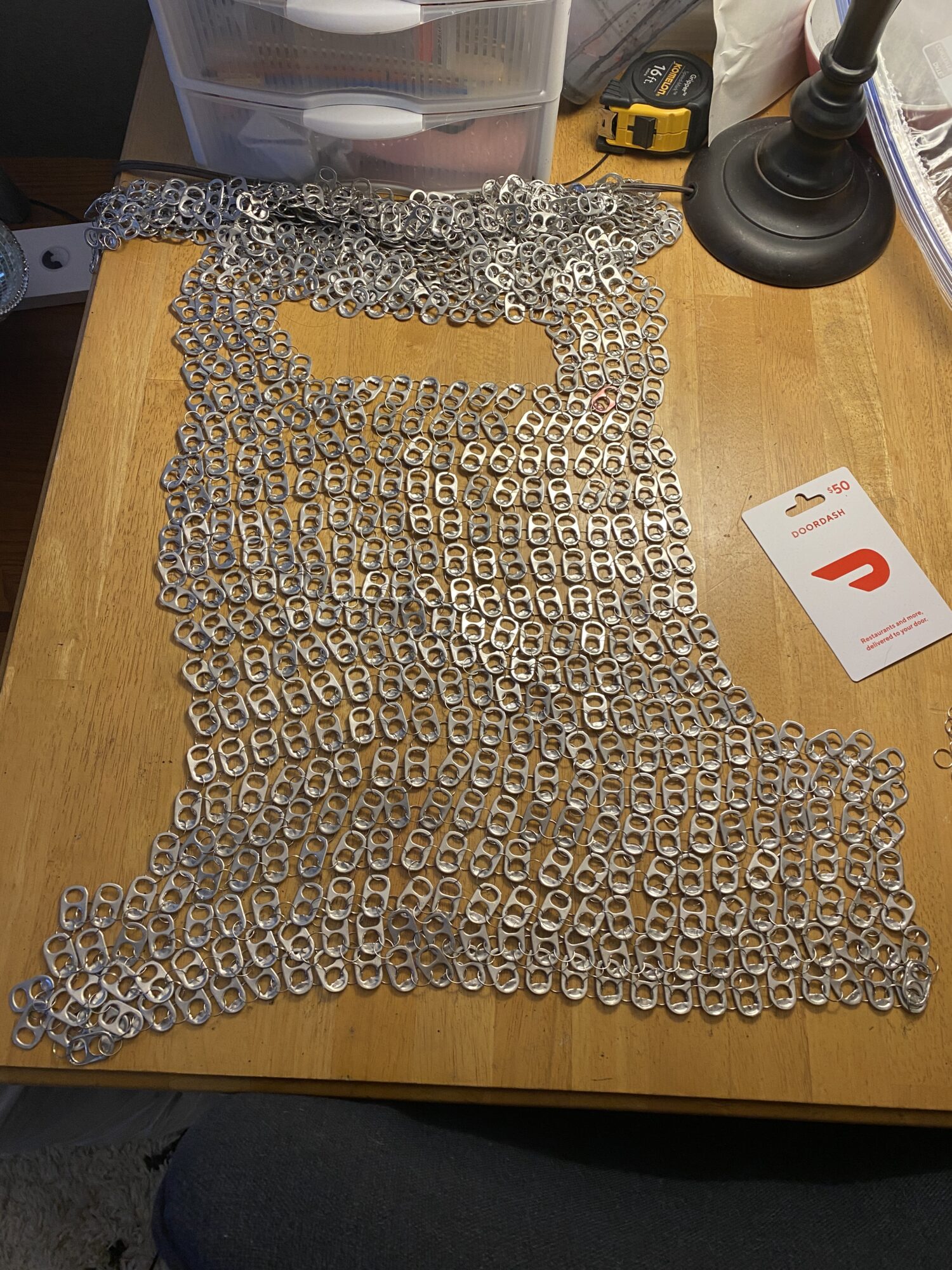 Upcycle Progress 1: Chainmail Bottle tabs – Aesthetics of Design