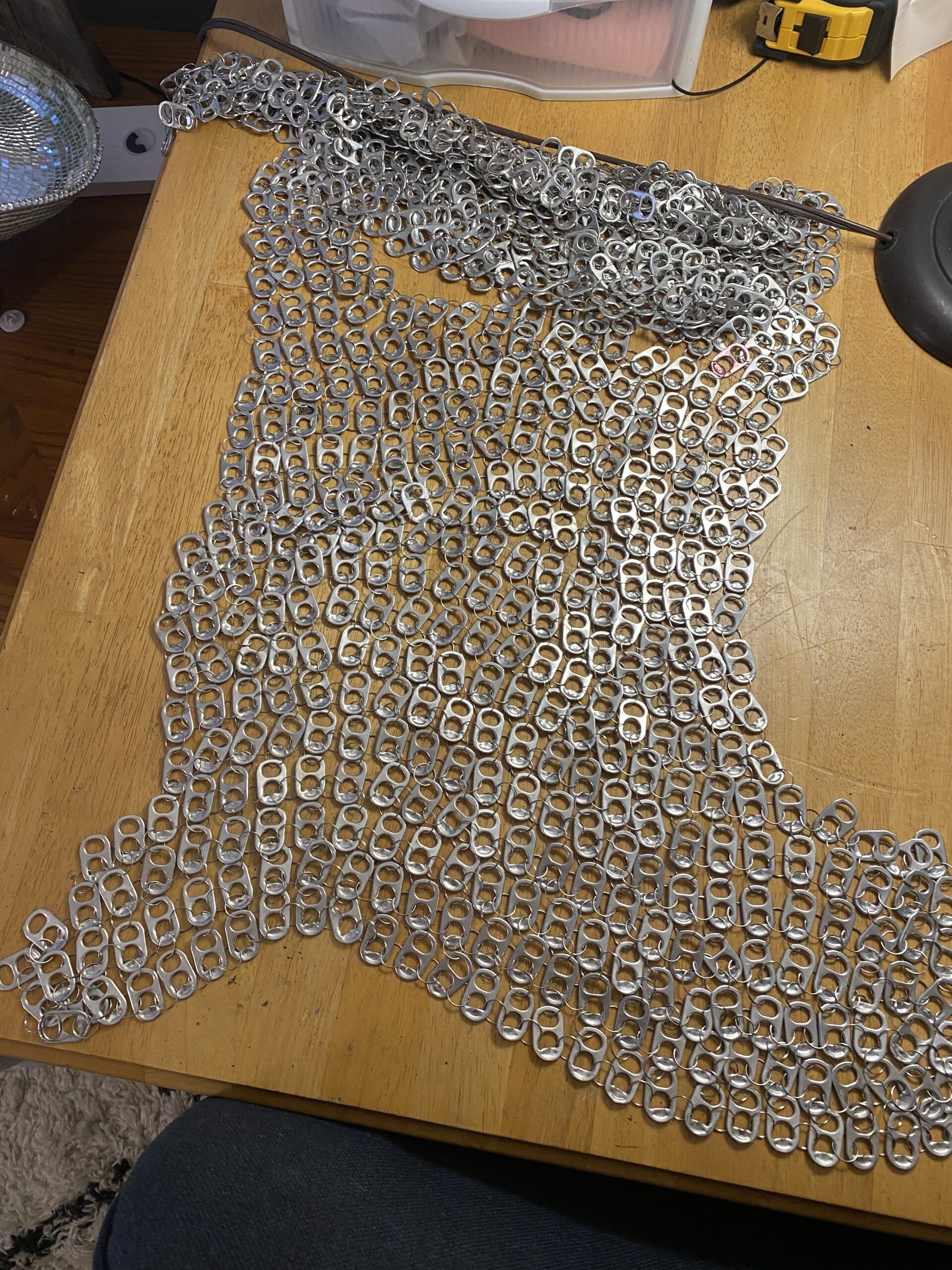 Upcycle Progress 1: Chainmail Bottle tabs – Aesthetics of Design