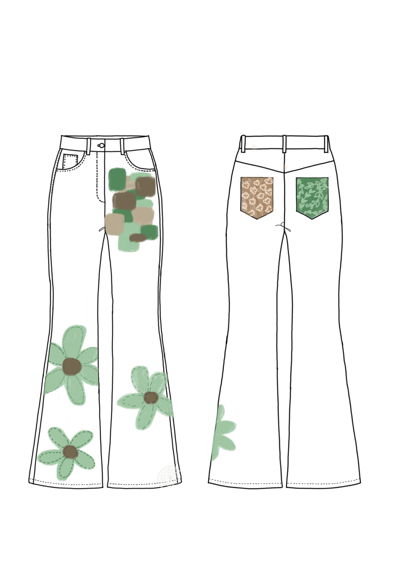 Cottagecore Patchwork Jeans – Aesthetics of Design