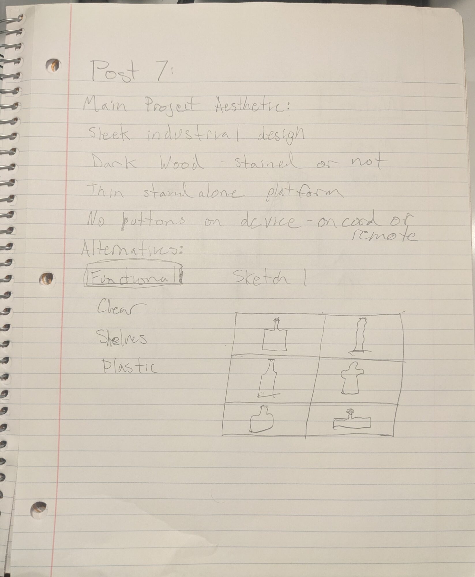 Main Project Aesthetics: Plans and Alternatives – Aesthetics of Design